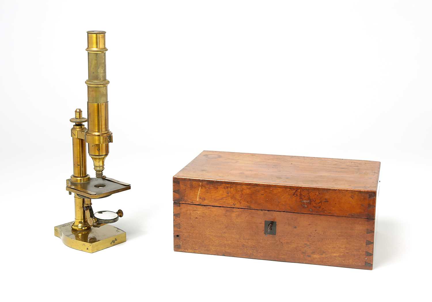 Lot 98 - A French Compound Monocular Microscope, Circa
