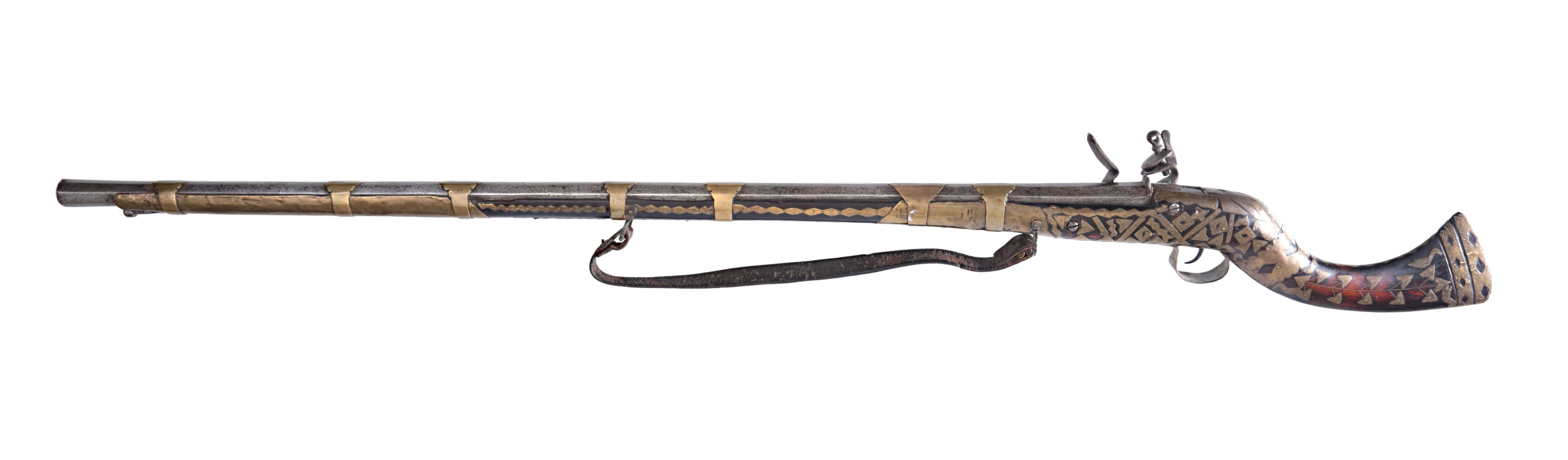 Lot 40 An Afghan Jezail Flintlock Rifle Ca 1850