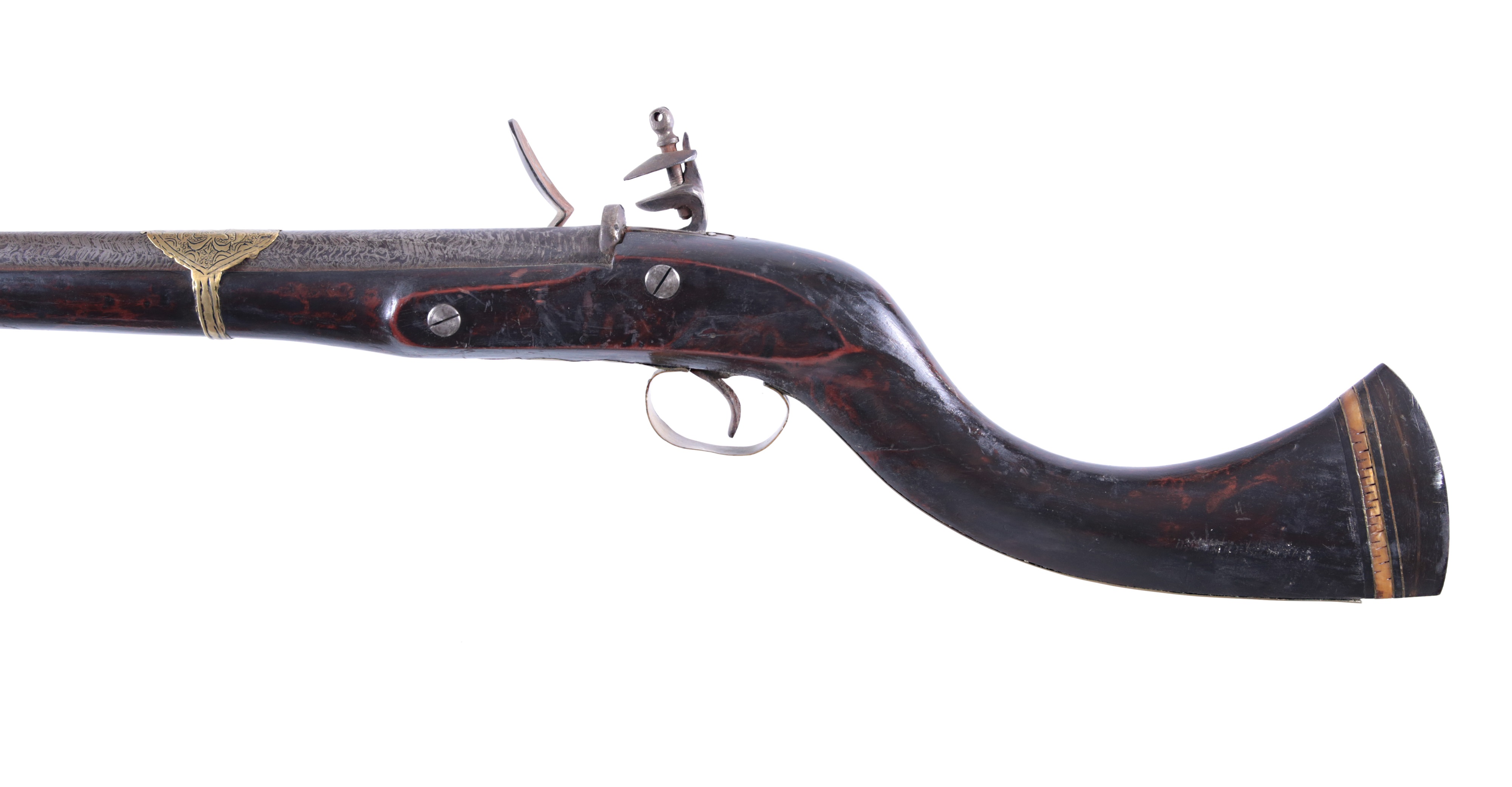 Lot 41 An Afghan Jezail Flintlock Rifle Ca 1850