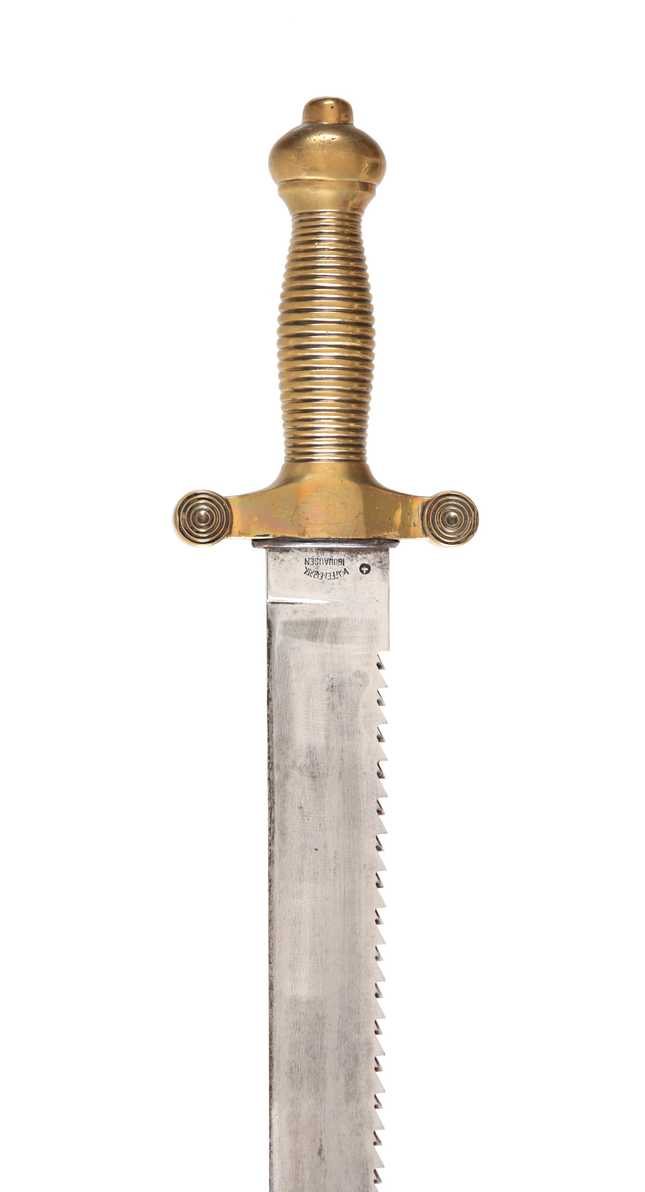 Lot 55 - Short Swiss Pioneers Sawtooth Sword, M1842