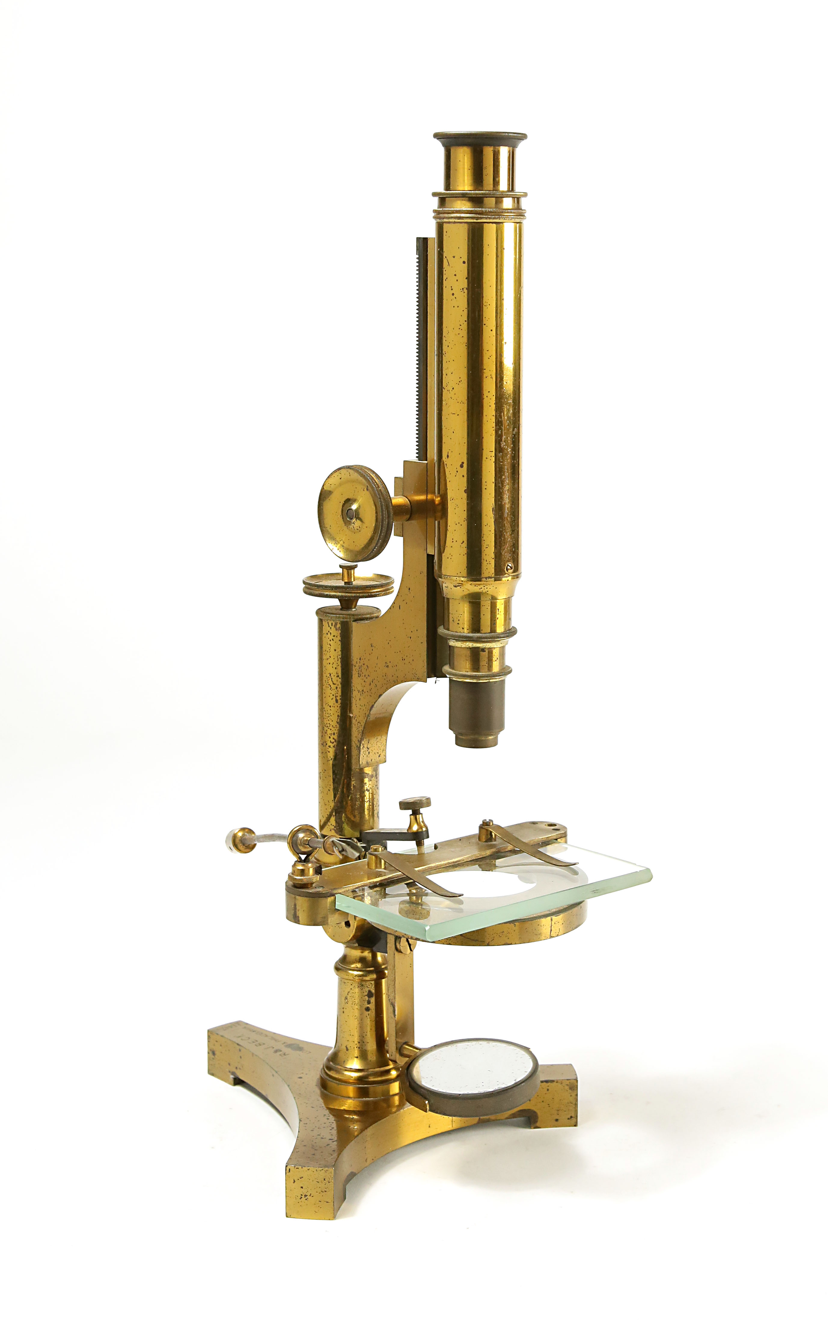 Lot 73 - An R&J Beck Brass Monocular Microscope, Ca
